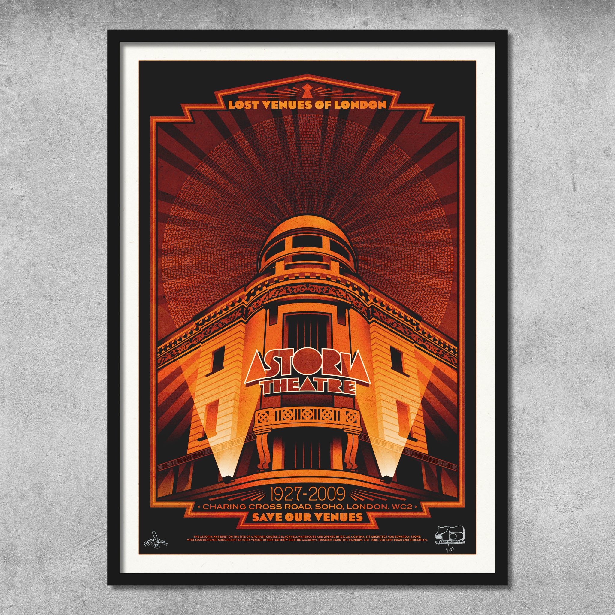 London Astoria ‘Red’ Poster Print – Limited Edition Of Only 50